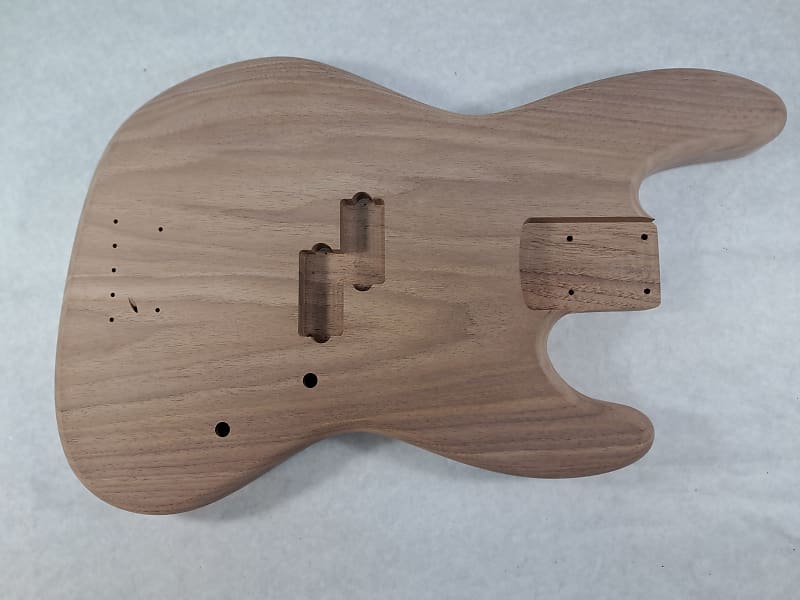 Unfinished Walnut Jazz P bass guitar body - fits Fender necks | Reverb