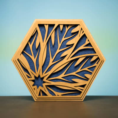 Acoust-Hex - Wood Hexagon Sound Diffuser Acoustic Wall Panel | Reverb