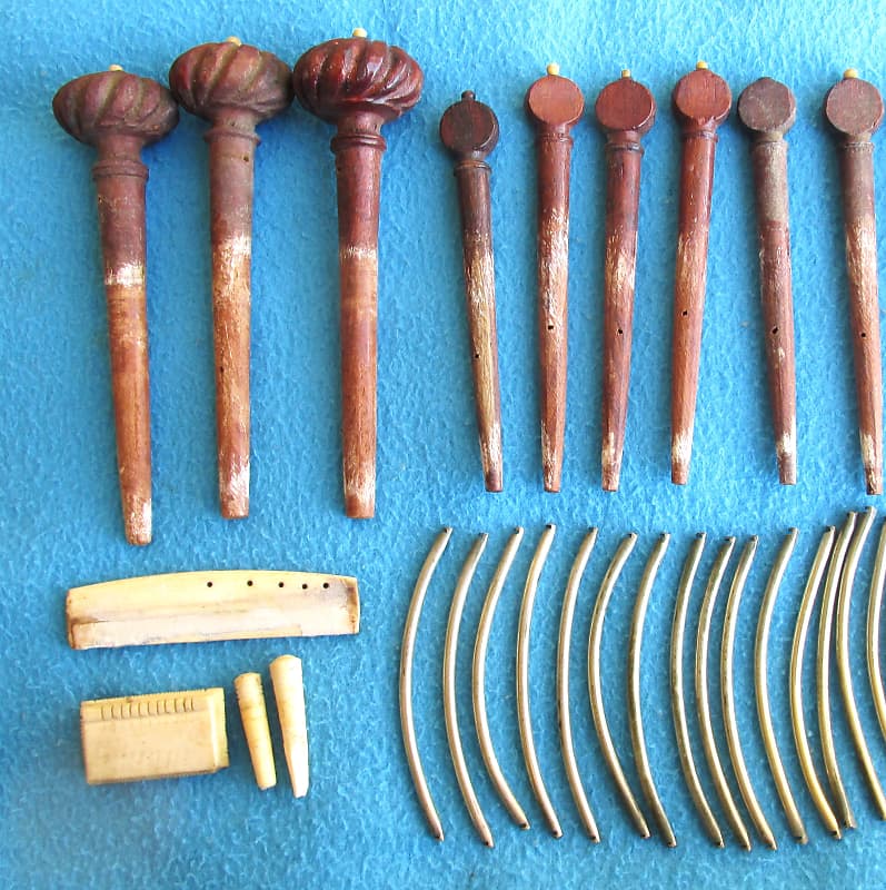 Vintage Sitar Tuners and Frets w String Nut and | Reverb