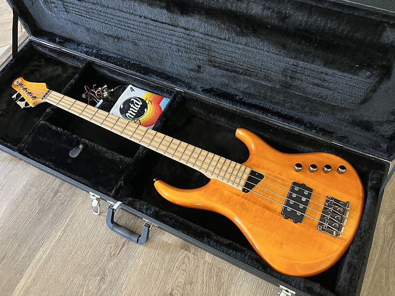 MTD Kingston Artist 4 with Maple Fretboard Amber with Case | Reverb