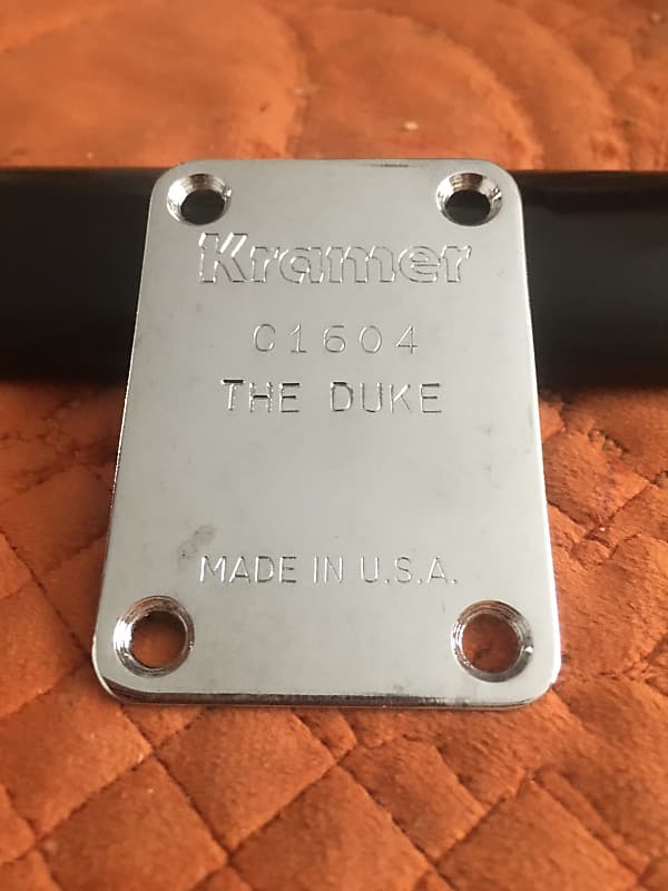 Kramer Neck Plate The Duke 1980s - Chrome | Reverb