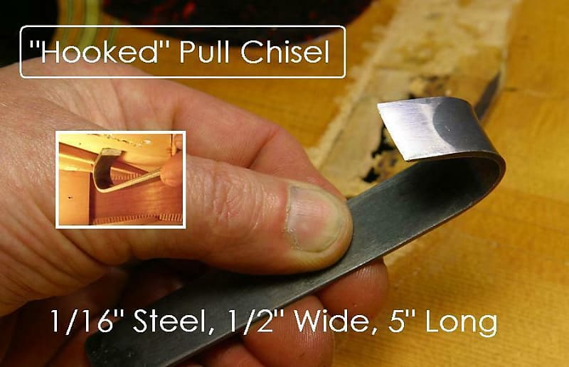 AxeMasters HOOK CHISEL - steel specialty scraper luthier | Reverb