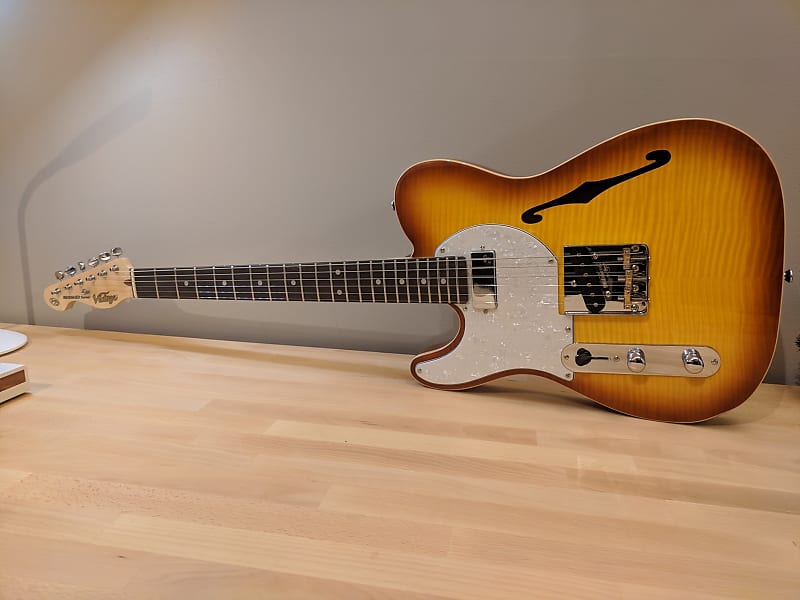 Vintage Reissued V72 FTB Thinline Telecaster Left Handed | Reverb