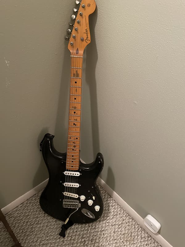 Fender Partscaster Black Strat 1984 Relic Poly | Reverb