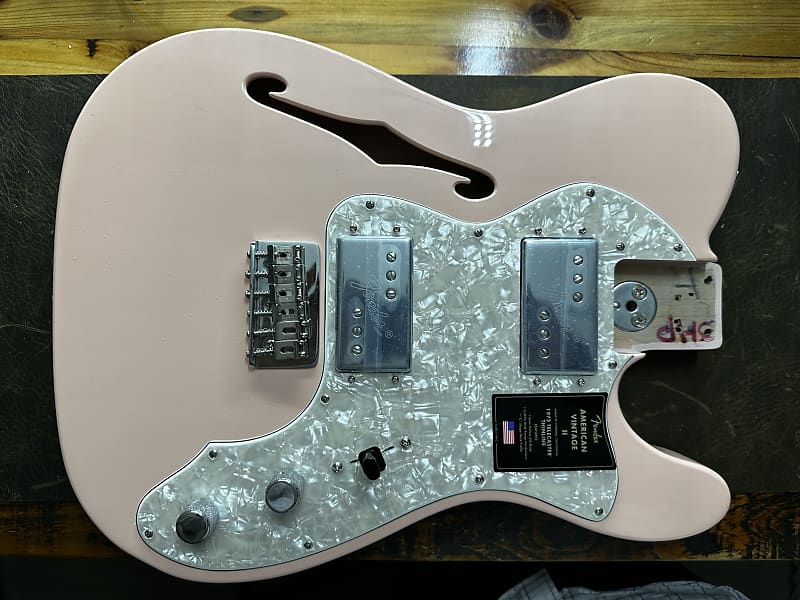 Fender Telecaster Thinline Shell pink - 1972 AV II loaded | Reverb