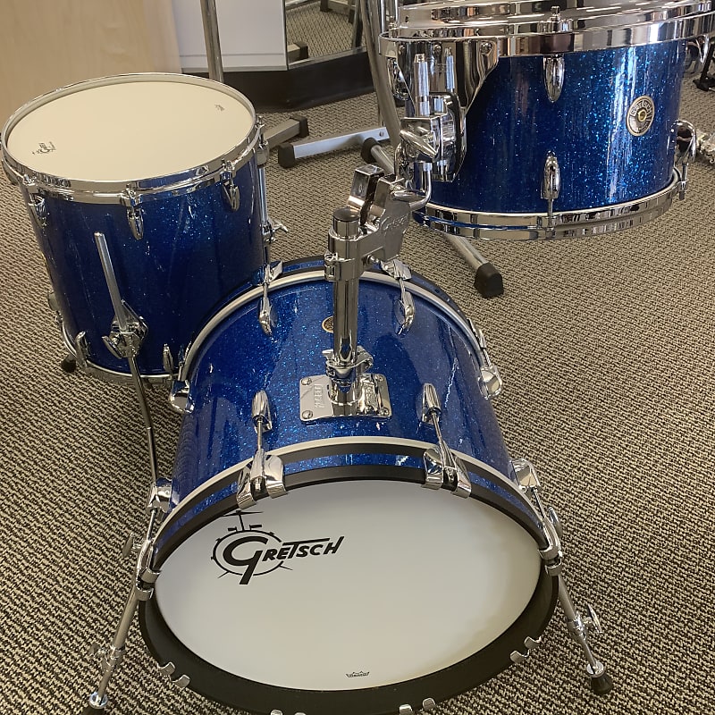 Gretsch USA Custom 3pc Bop Set - 12/14/18 - Blue Glass | Reverb