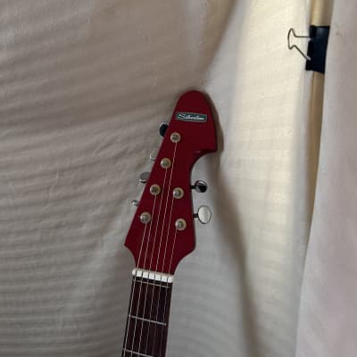 Silvertone Shark fin electric guitar 1960s - Candy apple red | Reverb
