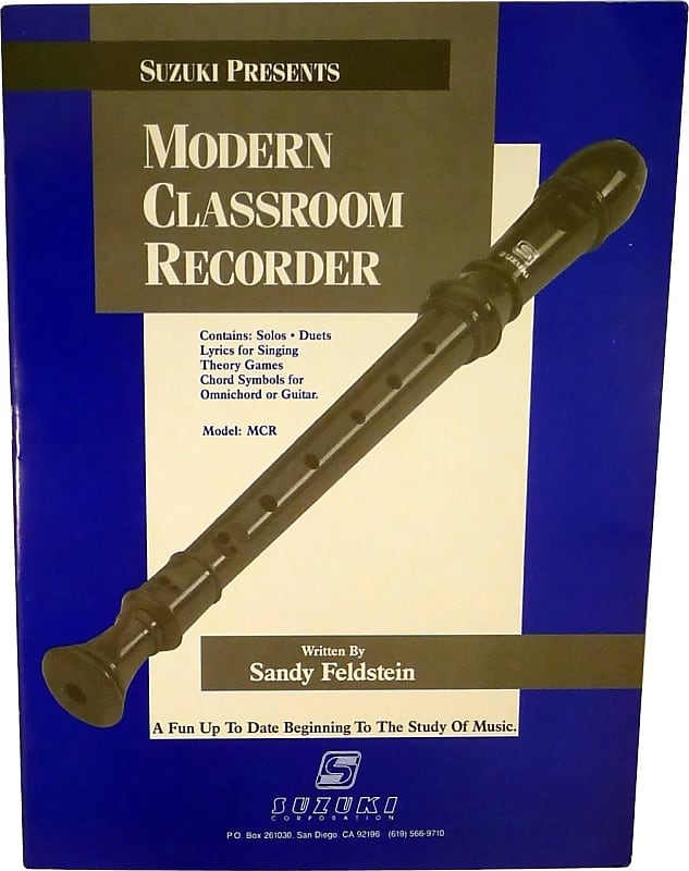 Suzuki Modern Classroom Recorder Method Book | Reverb