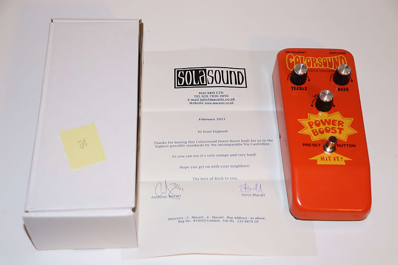 2021 18v Colorsound Power Boost Guitar Effects Pedal - | Reverb