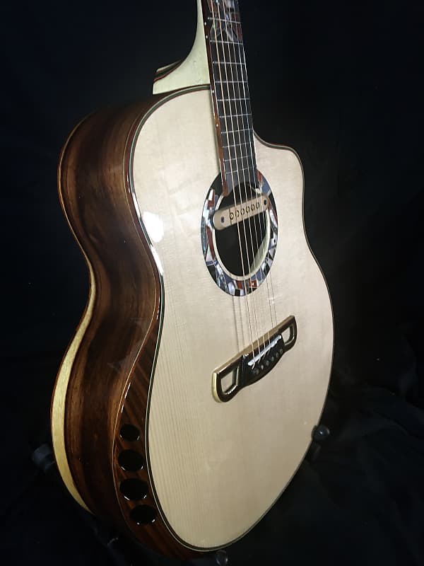 Merida Custom Inlay "Poison" Jumbo Acoustic Electric Guitar | Reverb