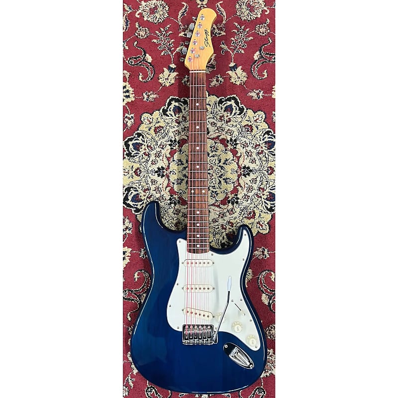Stagg Stratocaster Electric Guitar in Blue Pre-Owned | Reverb