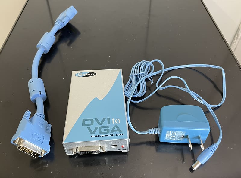 Gefen DVI to VGA Conversion Box - Blue & Silver | Reverb