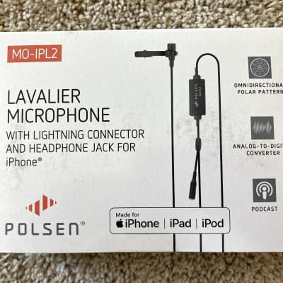 Polsen MO-IPL2 Lavalier Lapel Microphone with Lightning | Reverb