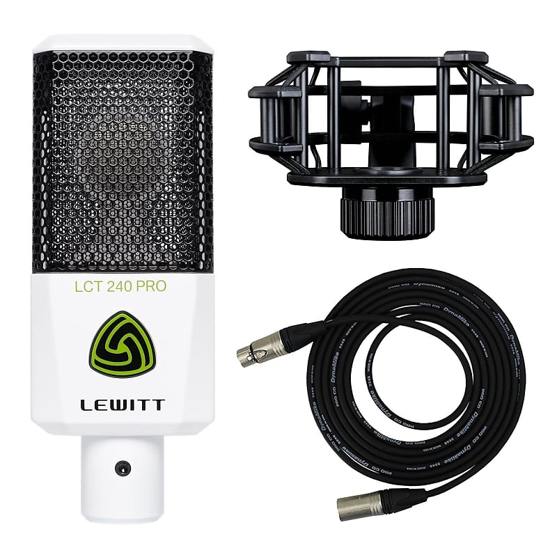 Lewitt LCT 240 Pro White with Shockmount w/ Pro Co EXMN-15 | Reverb