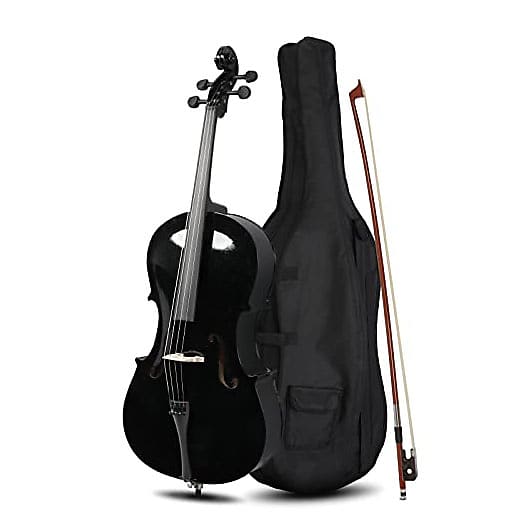 Glarry GC101 4/4 Full-Size Acoustic Cello - Black | Reverb