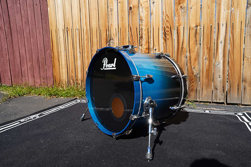 Pearl Session Custom - Blue Fade Lacquer 18 x 22" Maple Bass | Reverb