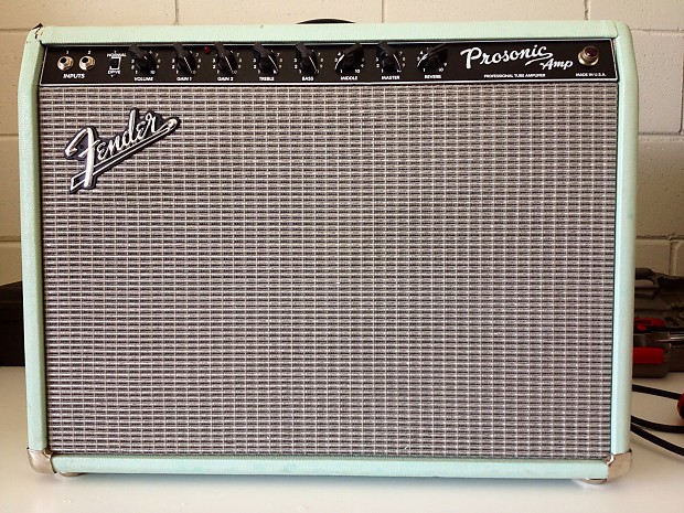 Fender Prosonic 1990s Seafoam Green Lizard Skin Tolex | Reverb