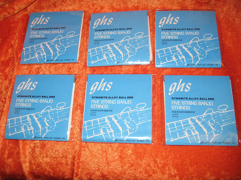 GHS 5 String Banjo String Sets PF130 Ball End.......6 Sets | Reverb