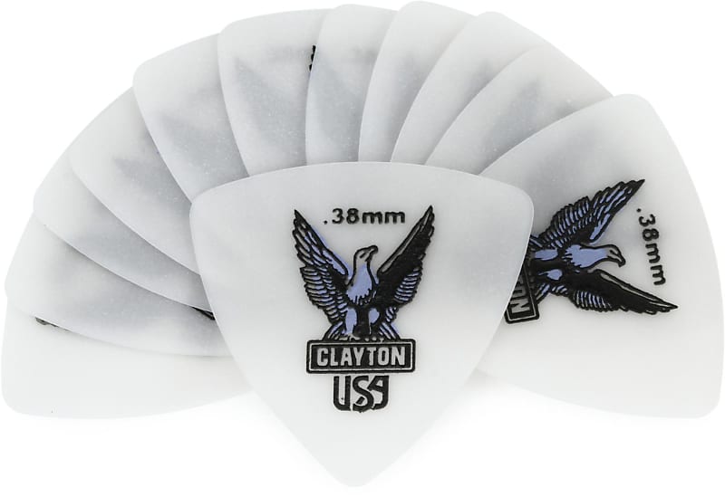 Clayton Acetal Rounded Triangle Picks 12-pack .38mm (3-pack) | Reverb