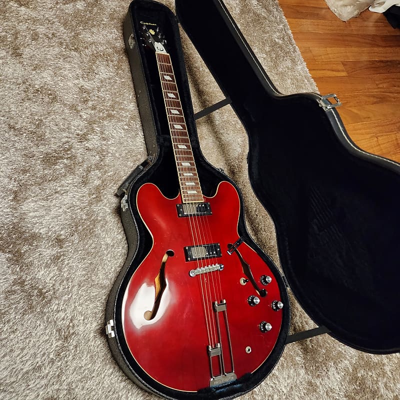 2001 Epiphone Riviera Peerless Plant Cherry | Reverb