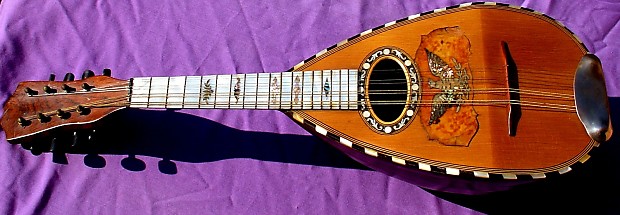 Turn of the Century ORNATE bowl back mandolin w/ Mother of | Reverb