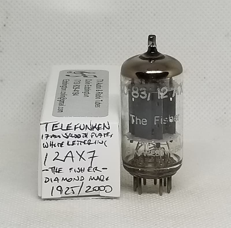 Telefunken Made For The Fisher 12AX7 Smooth Gray Plate Well | Reverb