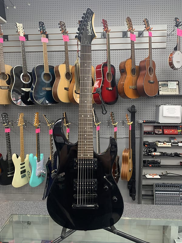 Washburn WG-587 7-string - Black | Reverb