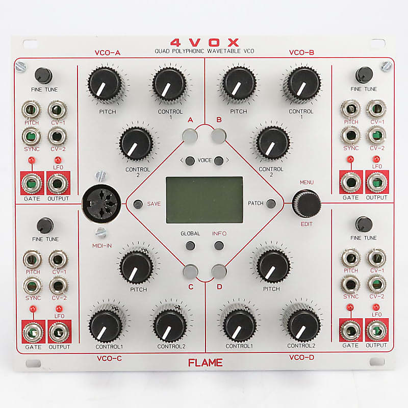 Flame 4VOX Quad Polyphonic Wavetable VCO Eurorack Module | Reverb