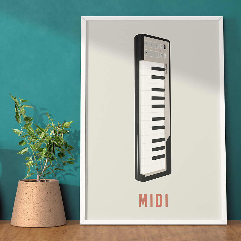 Midi Keyboard Print - Keys Music Poster, Piano Art, Music | Reverb