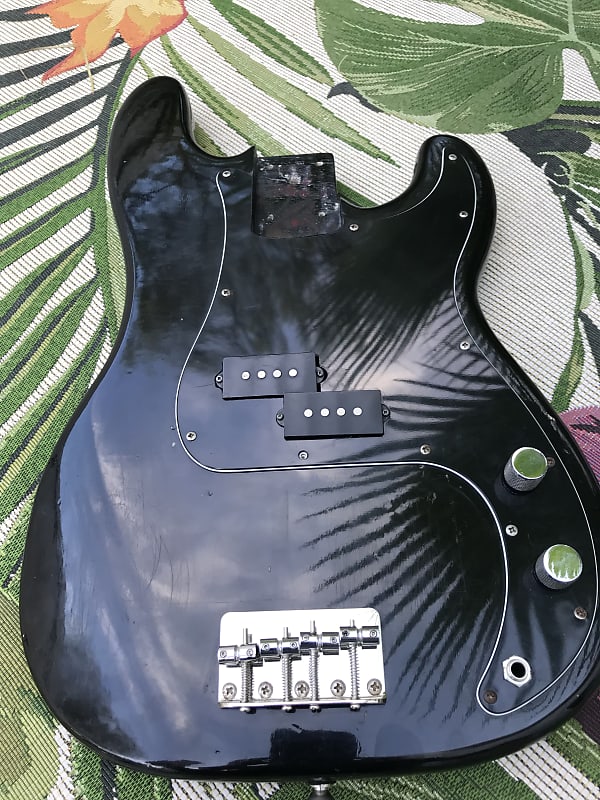 Squier II Precision bass loaded body 1989 - Black | Reverb