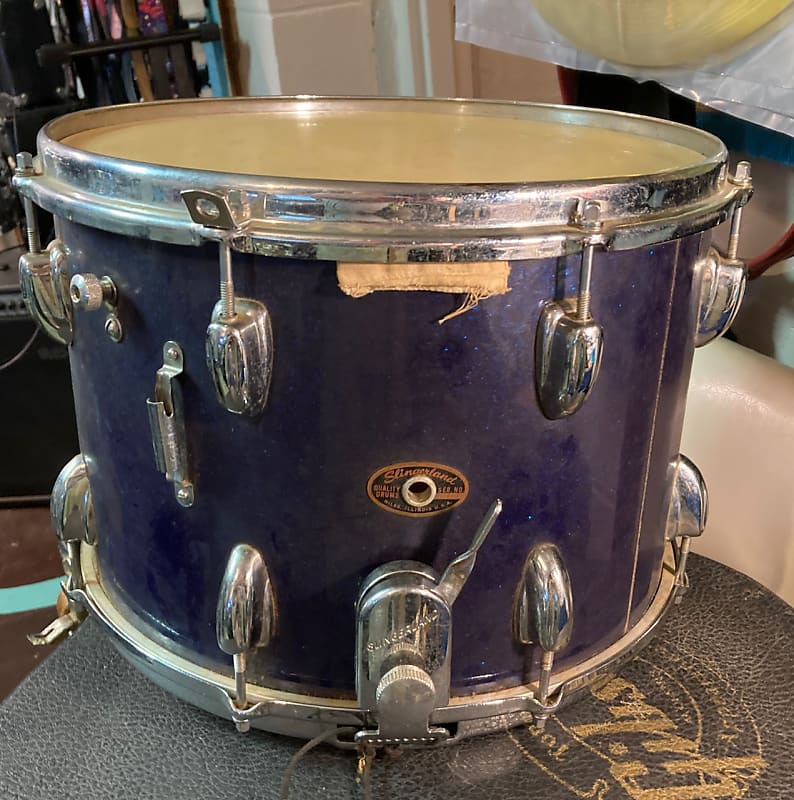 Slingerland 14x10 Purple Sparkle Marching Snare Drum JUNE | Reverb