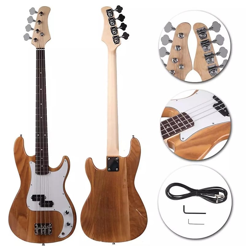 Exquisite Burlywood 4-String Electric Bass Guitar Burning | Reverb