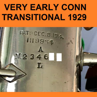 RARE NICKEL C. G. CONN 6M 1929 TRANSITIONAL ALTO SAXOPHONE | Reverb