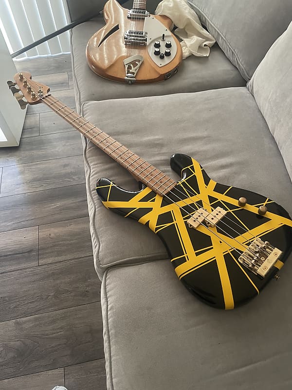 1980 Charvel black and yellow stripes evh - Bumble bee | Reverb