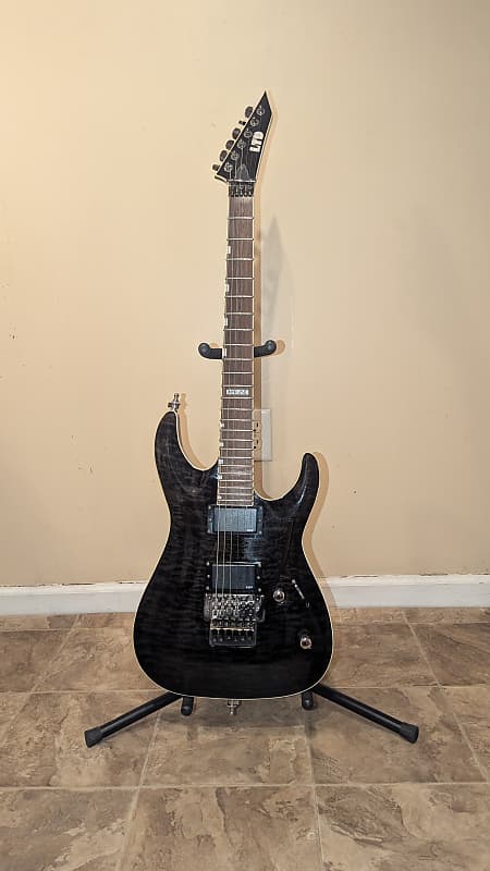 ESP LTD MH-250 Trans Black Electric Guitar | Reverb
