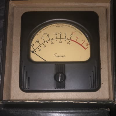 Simpson Model 47 VU Meter (lot of 2) 1950s - Black | Reverb