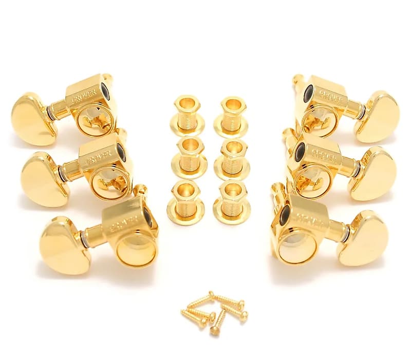 Grover Original Rotomatic 102G Tuning Machines, Gold, 3x3 | Reverb