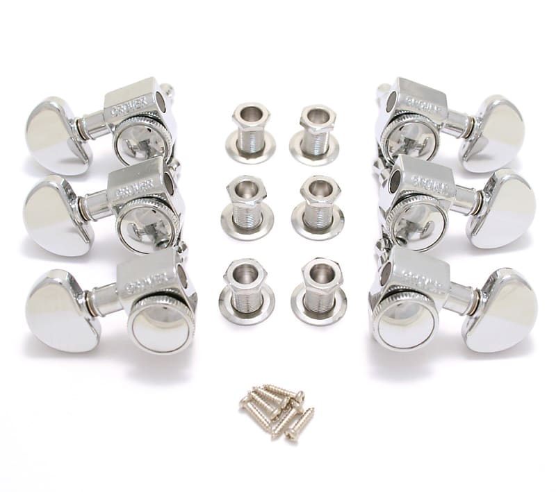 Grover Chrome Roto-Grip Locking Guitar Tuners for Gibson Les | Reverb