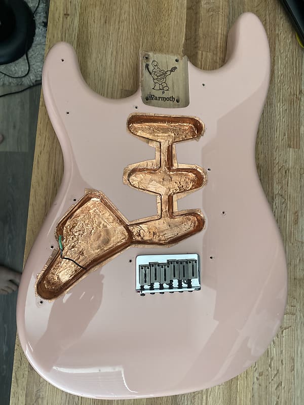 Warmoth Lefty Hardtail Stratocaster Body Shell Pink | Reverb