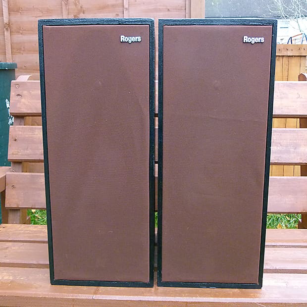 Rogers SL6 Studio Monitors 70's Black - Brown | Reverb