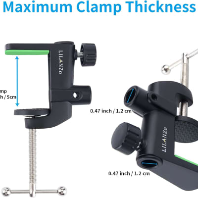 2-IN-1 Table Mount Clamp, LILANZo Heavy-Duty Metal Mic Clamp | Reverb