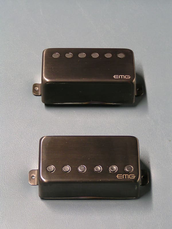 EMG 66TW / 57TW Brushed Black Chrome Set | Reverb