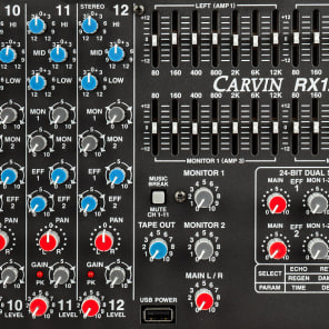 RX1200L Lightweight Stereo Powered 1600W 12 Channel Mixer By | Reverb