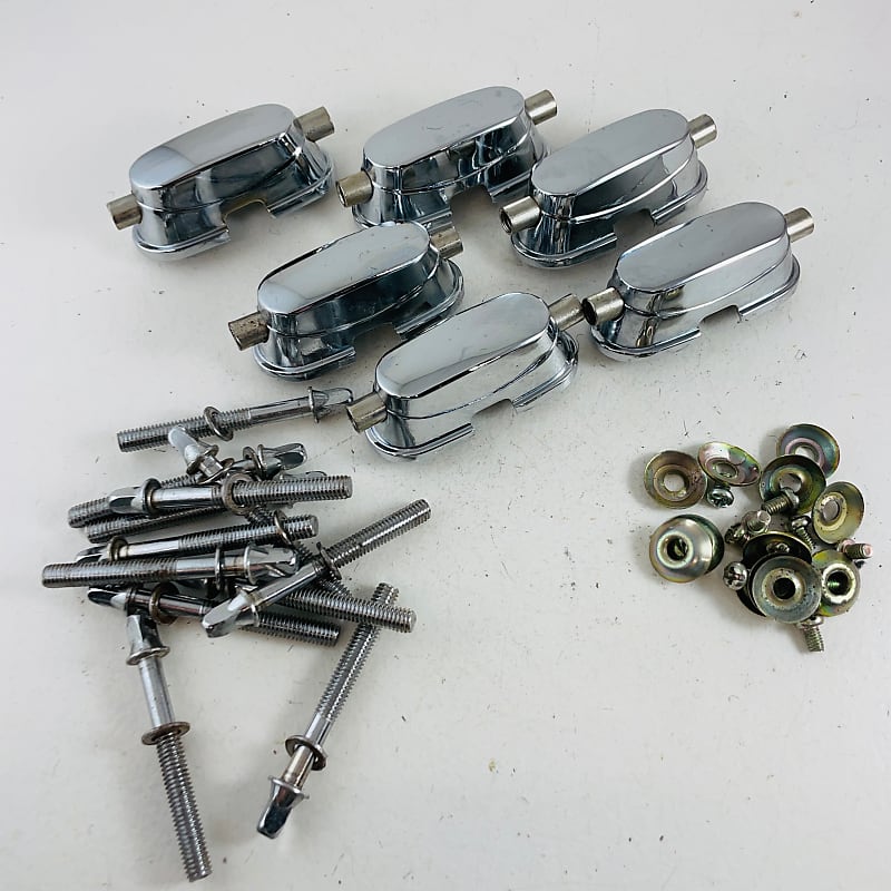 6 x Snare Drum Lugs | 12 Lug | 12 Rods | G4M #1784 | Reverb