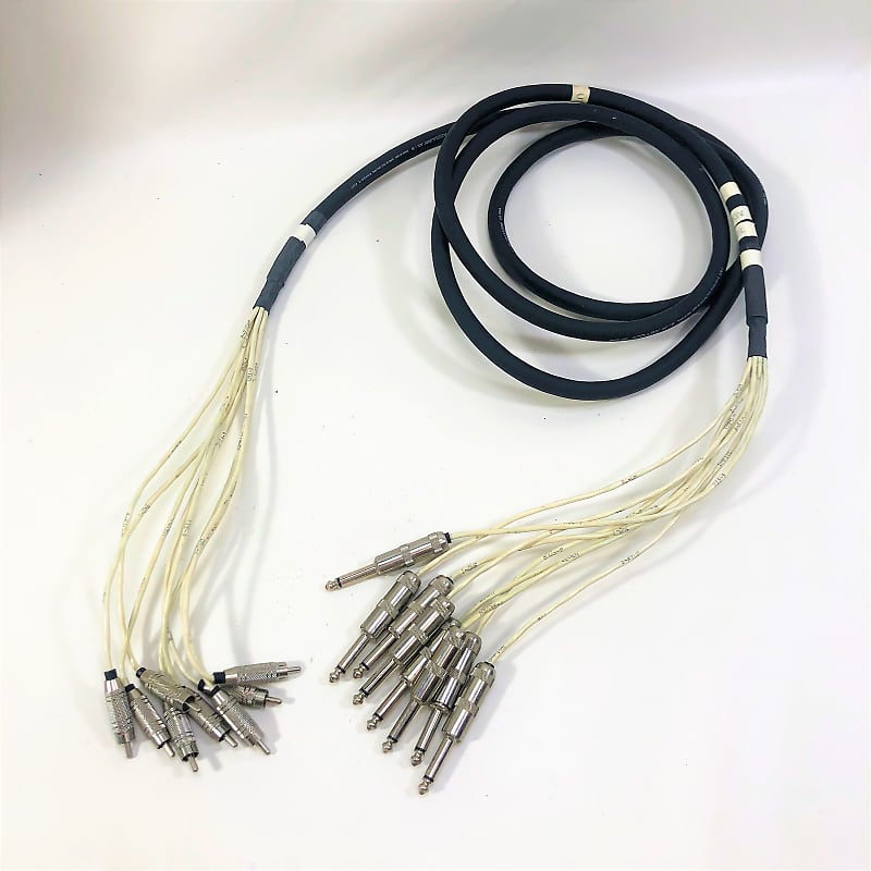 8' Pro Co 8 Channel Audio Snake 1/4" TS Male to RCA | Reverb