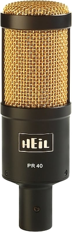 PR40 - Black/Gold - Large Diameter Studio Microphone with | Reverb
