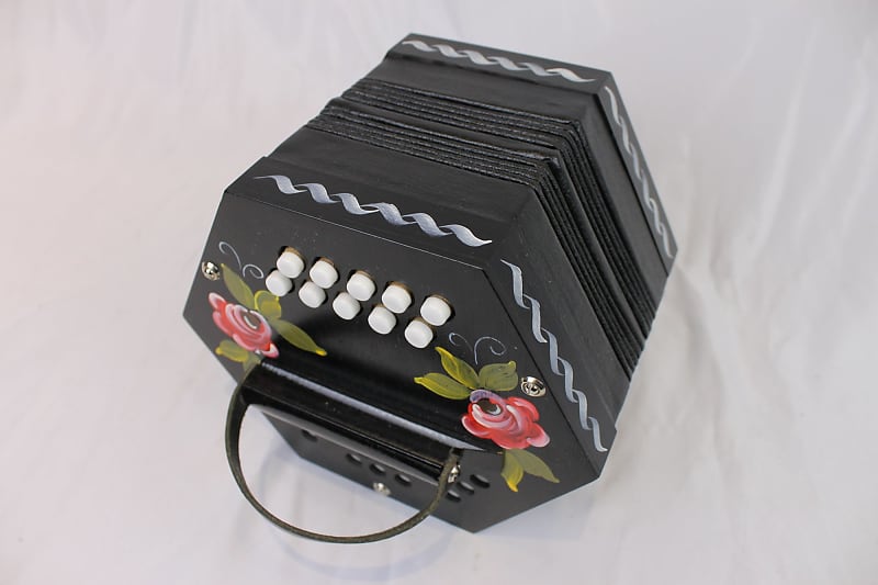 NEW Black Rose Scholer Silvetta Anglo Concertina CG M 20 | Reverb