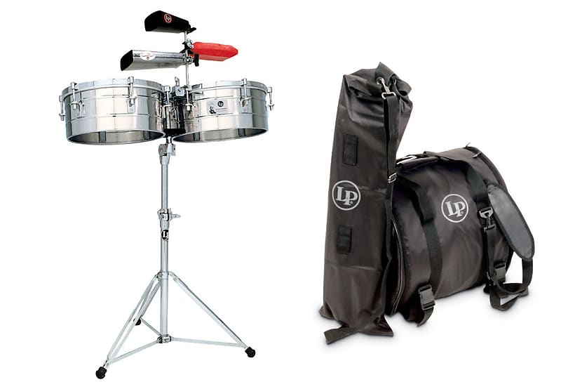 LP 14" & 15" Tito Puente Timbales - Stainless Steel + LP | Reverb