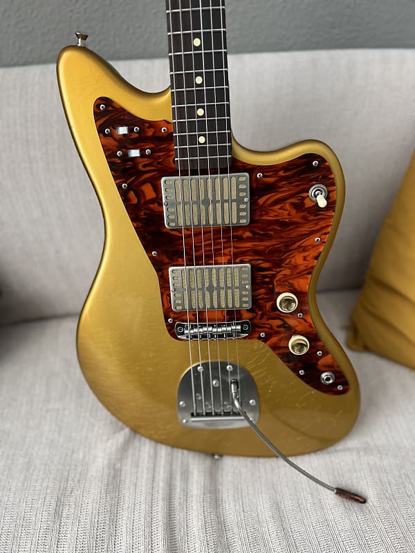 Waterslide Guitars Offset, “Aged Aztec Gold” w/ Mojo Dual | Reverb