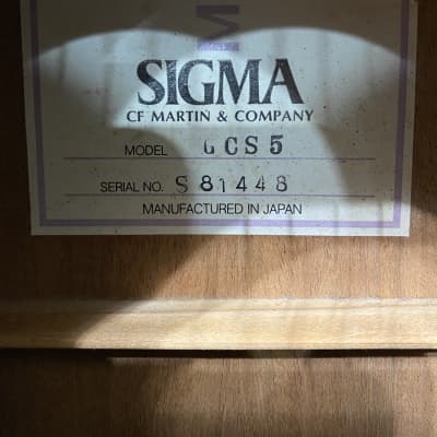 Martin Sigma GCS-5 Vintage Japan Acoustic Guitar 1970’s Grand | Reverb